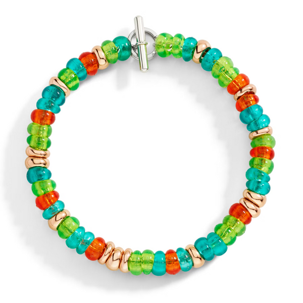 Dodo Rondelle Bracelet in Sterling Silver with Recycled Plastic (Colou